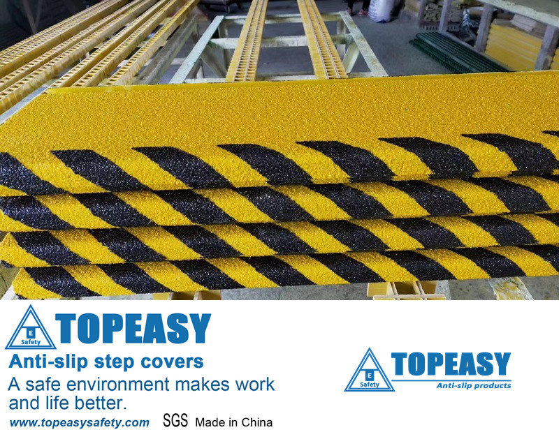 FRP anti-skid strip stair nosing used in industrial, offshore oil ...