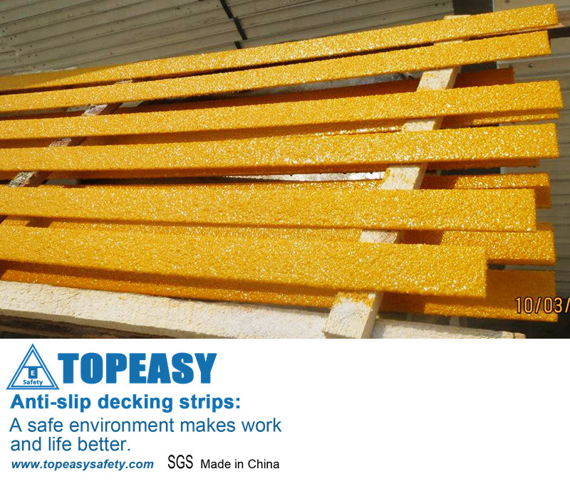 non Slip Fiberglass Strips for Decking,skid gritted FRP decking strips ...