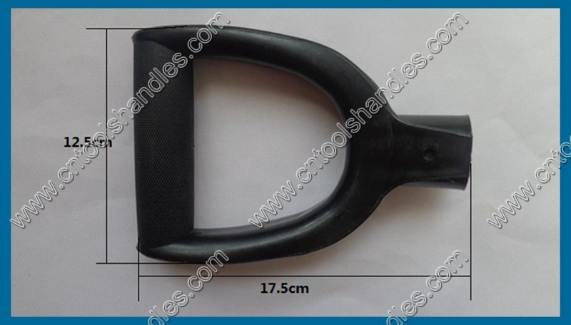 polypropylene handle D grip, D shape handle shaft, black color, OEM ...