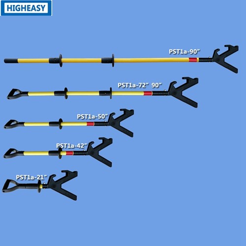 HIGHEASY push pull sticks, push pull safety tool, D black grip handle ...